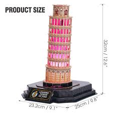 CubicFun 3D Puzzle - Leaning Tower of Pisa Night Edition — Polly's Toys ...