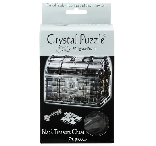 Crystal Puzzle - Treasure Chest Black — Polly's Toys & Gifts